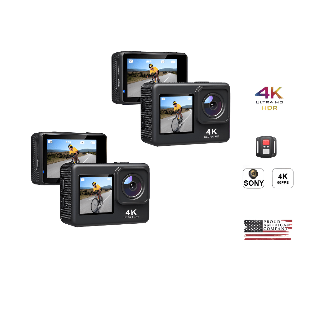 2x 4K 60FPS Action Camera – Visionner